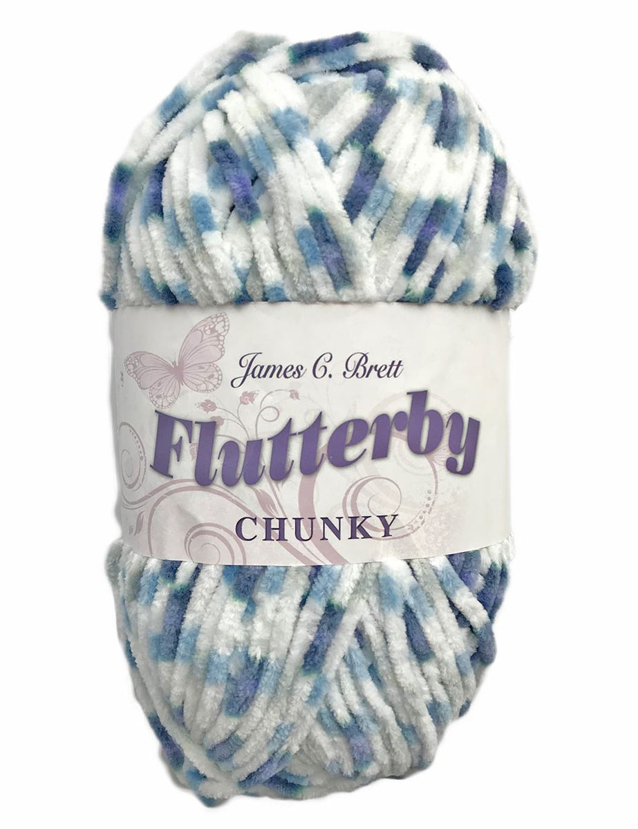 James C Brett Flutterby Chunky (B13) chenille yarn - 100g ...